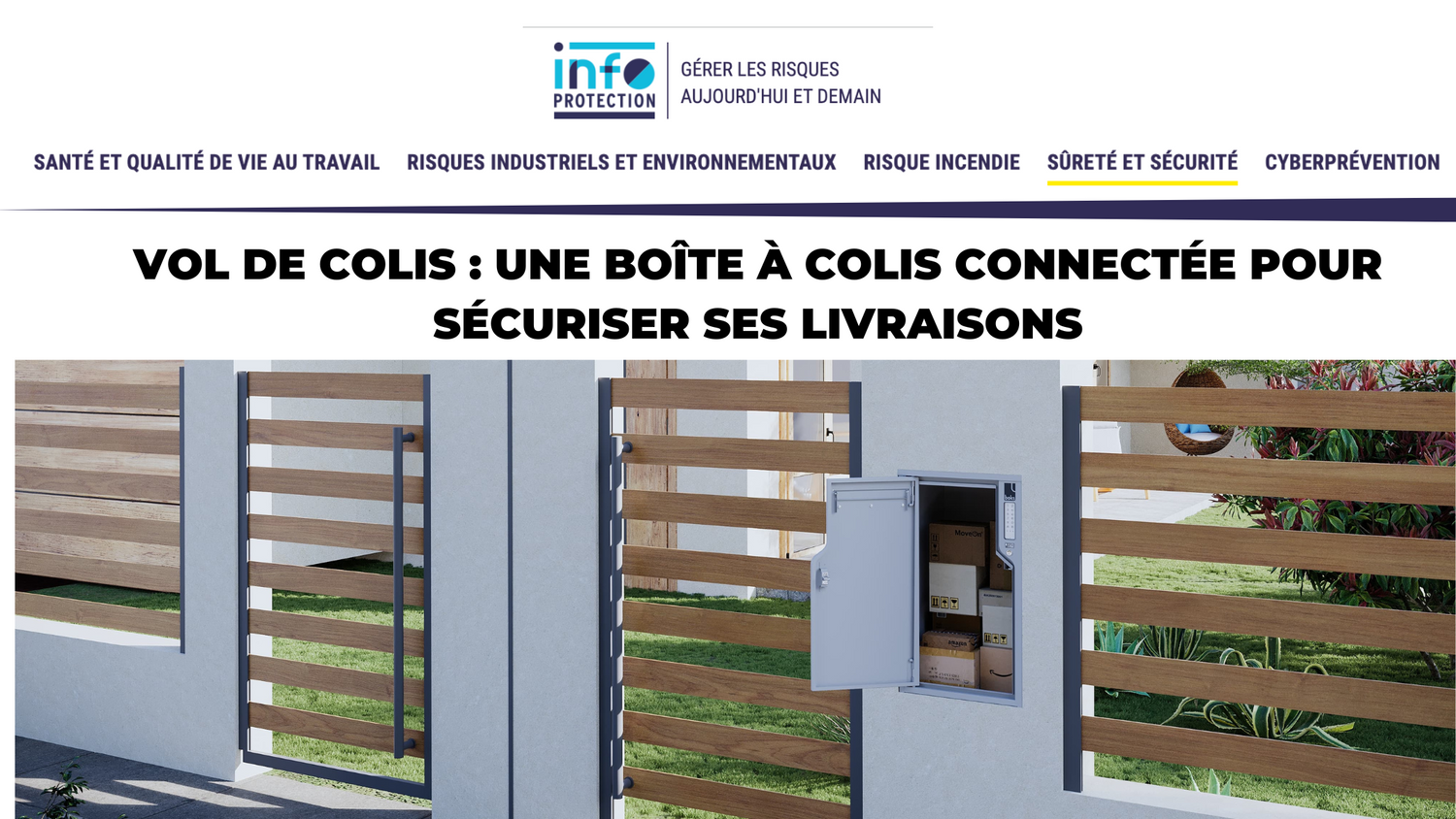 Infoprotection : LA boîte à colis connectée pour sécuriser toutes vos ...